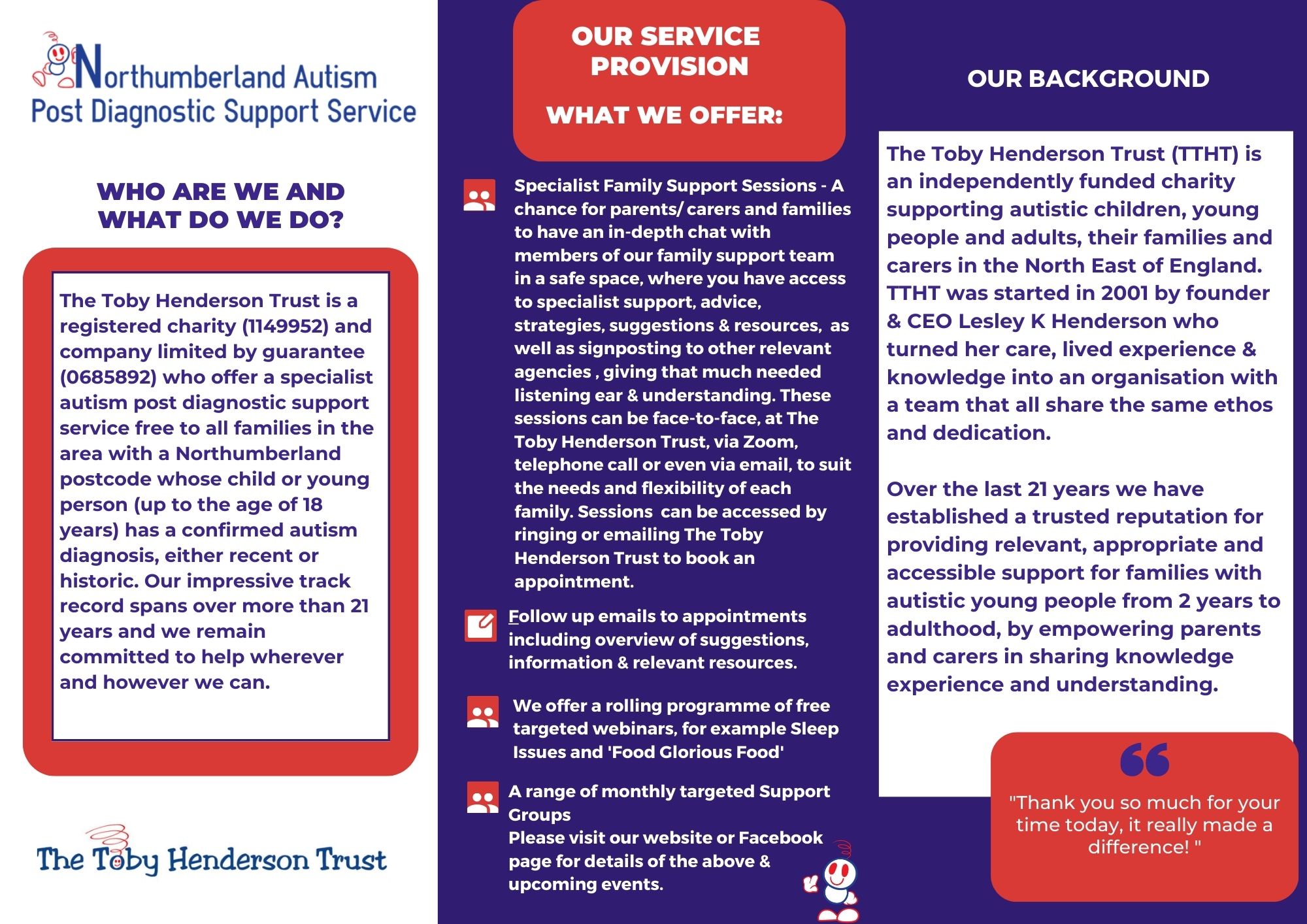 Northumberland Autism Post Diagnostic Support Service - The Toby ...