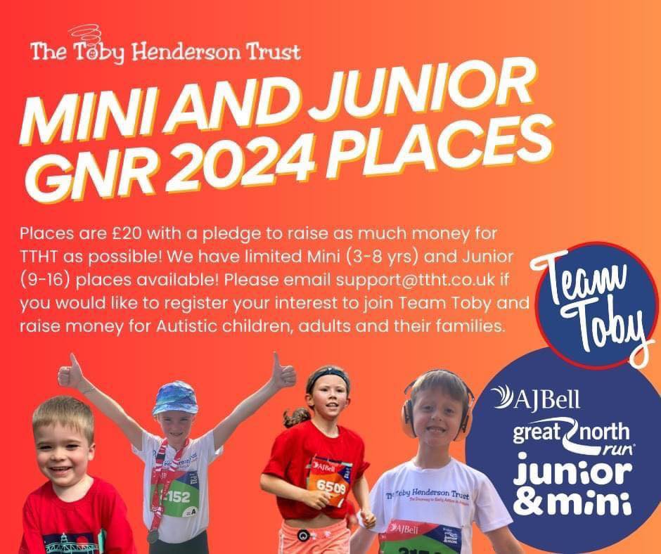 Mini & Junior Great North Run 2024 - The Toby Henderson Trust
